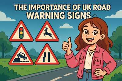 UK Road Warning Signs: Tips to Understand Them | UK Driving Theory 2025 ...